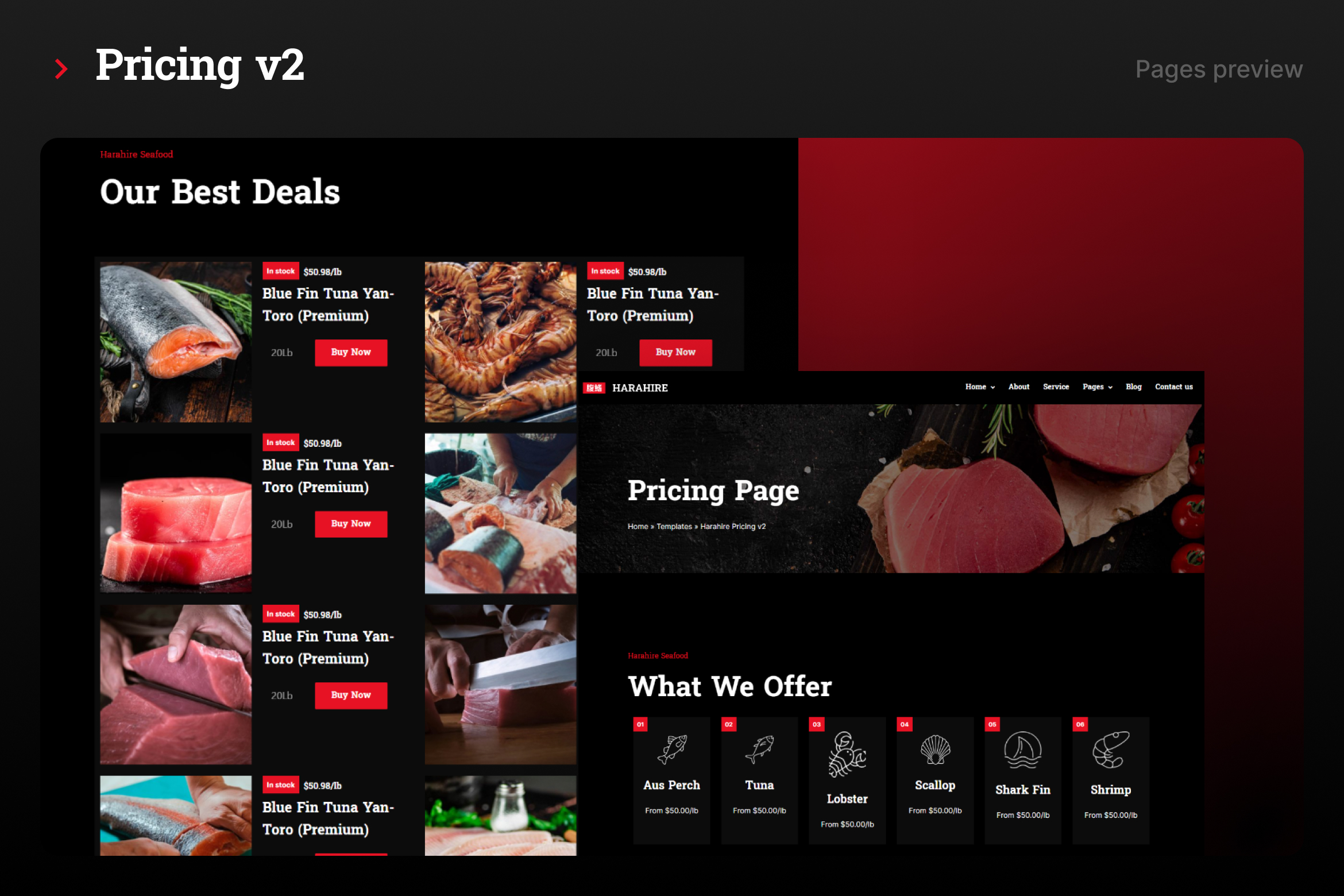 Harahire - Seafood Elementor Pro Template Kit by BrandEarth | ThemeForest